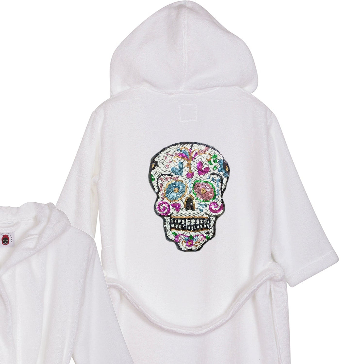 Personalised Sequin Candy Skull Bathrobe | Gifts for Kids Aged – Cat in ...