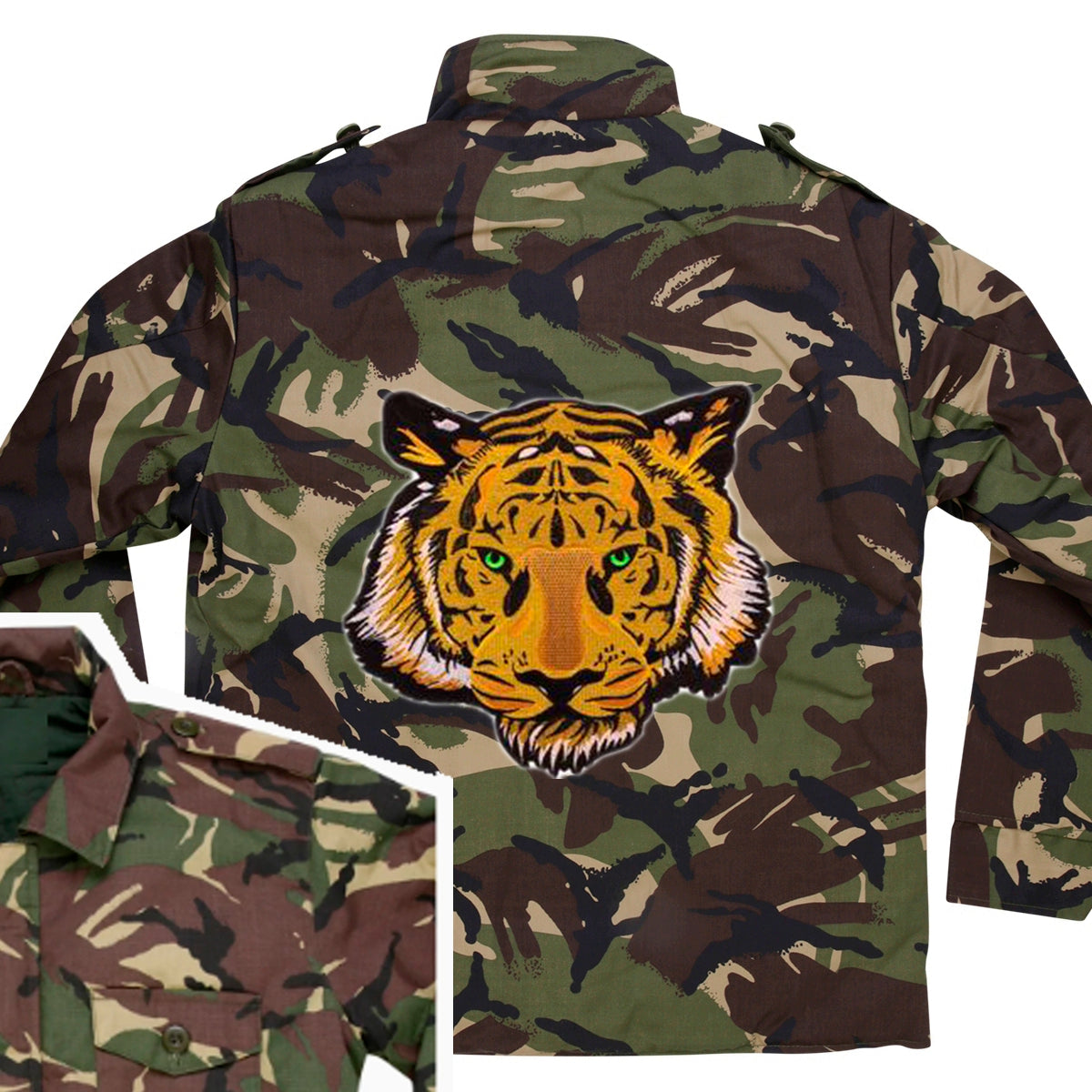 Personalised Green Eyed Tiger Camo Jacket | Gifts for Kids Age – Cat in ...